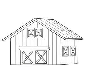Simple Barn Outline