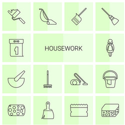 Housework icons Royalty Free Vector Image - VectorStock