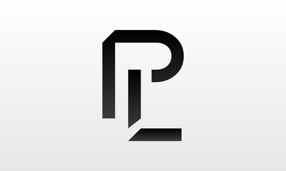 Initial pl letter logo creative typography Vector Image