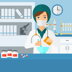 Pharmacist Cartoon Preparing Vector Images (94)