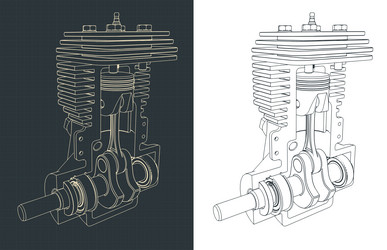 Mechanical engineering drawing blueprints Vector Image