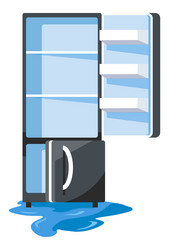 Broken fridge icon simple repair service Vector Image