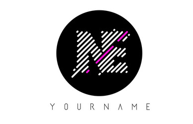 Ne letter logo with cutted and intersected design Vector Image