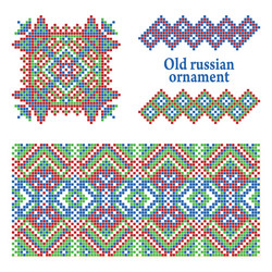 Russian old embroidery and pattern Royalty Free Vector Image