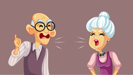 Senior couple in love cartoon Royalty Free Vector Image