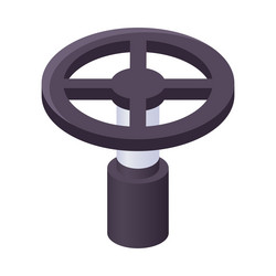 Isometric valve icon Royalty Free Vector Image