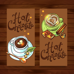 Hot and fresh chocolate Royalty Free Vector Image