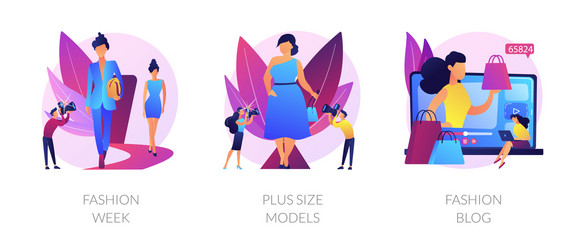Fashion event concept metaphors Royalty Free Vector Image