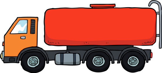 Truck with fuel tank icon cartoon Royalty Free Vector Image