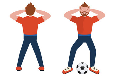 Soccer fan man Royalty Free Vector Image - VectorStock