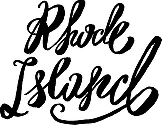 Usa states name phrase brush calligraphy Vector Image