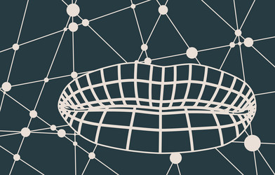 Wire frame polygonal female lips Royalty Free Vector Image