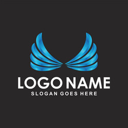 Modern wings logo design template Royalty Free Vector Image