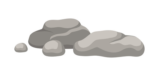 Rock stone boulder formation cartoon Royalty Free Vector