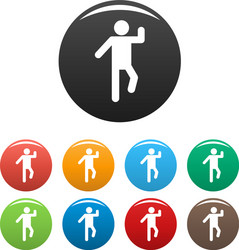 Stick figure stickman icons set pictograph Vector Image