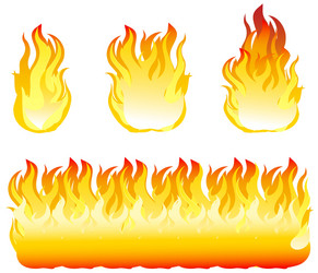 Fire elements Royalty Free Vector Image - VectorStock