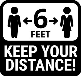 Social distance line icon outline Royalty Free Vector Image