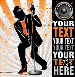 Female singer singing Royalty Free Vector Image