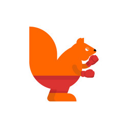 Squirrel boxer rodent in boxing gloves Royalty Free Vector