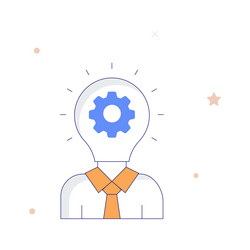 Creative think outline icon style illus Royalty Free Vector