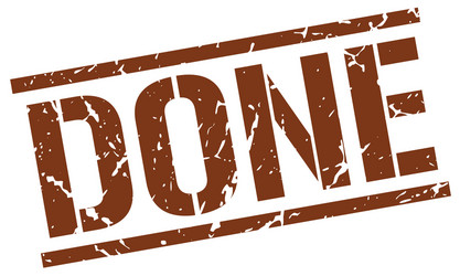 All done rubber stamp Royalty Free Vector Image