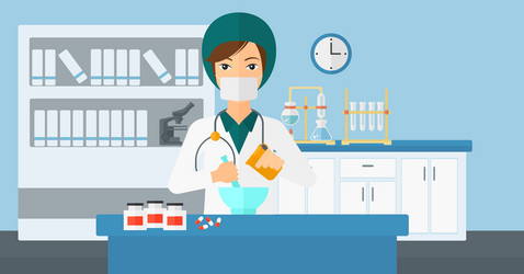 Pharmacist Cartoon Preparing Vector Images (94)