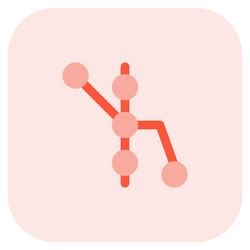 Train system map displaying stops and routes Vector Image
