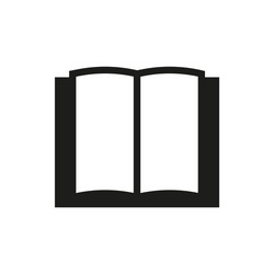 Open book page icon read reading library school Vector Image