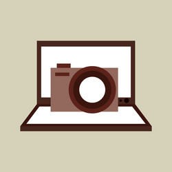 Camera photo technology computer laptop Royalty Free Vector