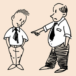 Opposite strict and gentle Royalty Free Vector Image