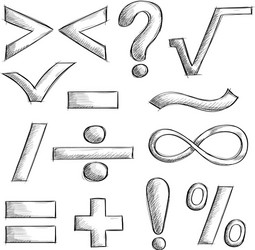 Hand drawn infinity icons set Royalty Free Vector Image