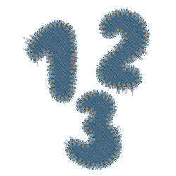 Torn denim numbers Royalty Free Vector Image - VectorStock