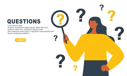 Flat questions concept Royalty Free Vector Image