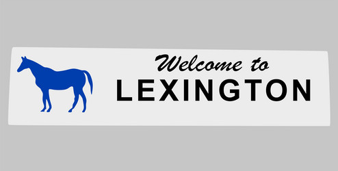 Lexington kentucky Royalty Free Vector Image - VectorStock