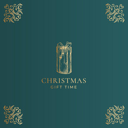 Pattern with christmas logo merry Royalty Free Vector Image