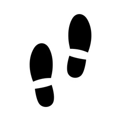 Shoe print icon foot symbol Royalty Free Vector Image