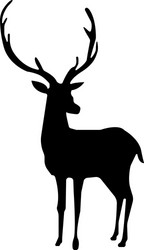 Running Deer Outline Vector Images (over 200)