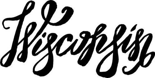 Usa states name phrase brush calligraphy Vector Image