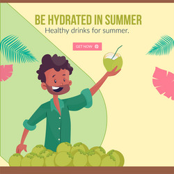 Flyer design of be hydrated in summer Royalty Free Vector
