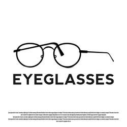 Design eyeglasses frame logo Royalty Free Vector Image