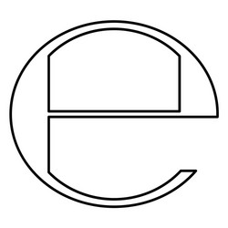 Estimated sign isolated on white background label Vector Image