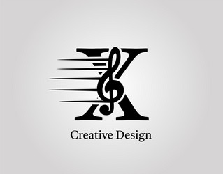 Key note s letter logo music note on initial s Vector Image