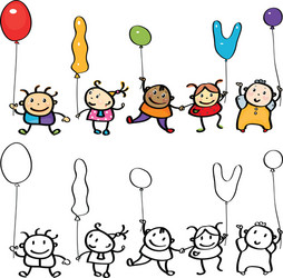 Happy kids Royalty Free Vector Image - VectorStock