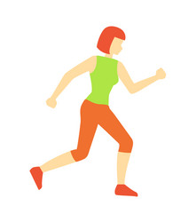 Woman running Royalty Free Vector Image - VectorStock