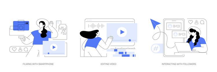 Vlogging isolated cartoon Royalty Free Vector Image