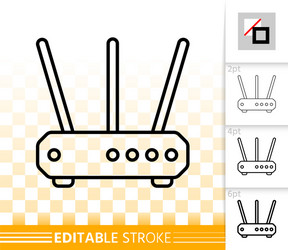 Wifi router line icon outline symbol Royalty Free Vector