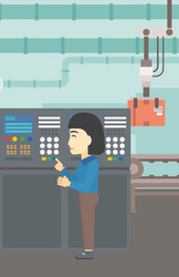 Engineer Standing Near Control Panel Vector Images (69)