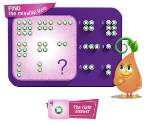 Find the missing part 2 Royalty Free Vector Image