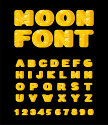 Moon letters from lunar yellow texture Royalty Free Vector