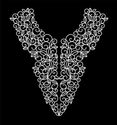Neck line design Royalty Free Vector Image - VectorStock